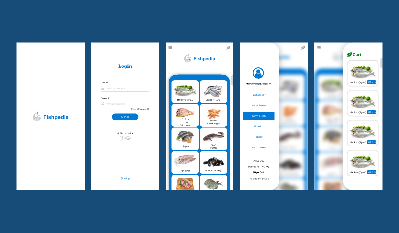 Fishpedia Fish Figma Mobile App Template | UI4Free