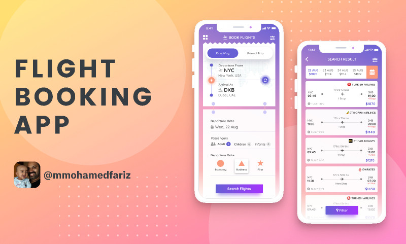 Flight-booking-app-figma UI Kits - Free Download on UI4Free