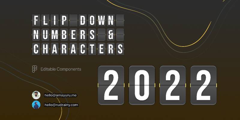 Flip Down Numbers & Characters | UI4Free
