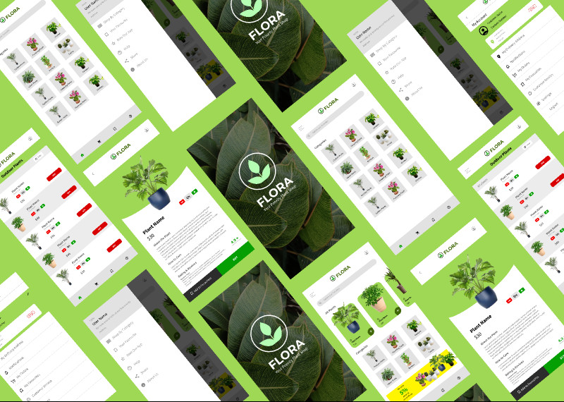 Flora App figma design ui4free - Ui4free.com