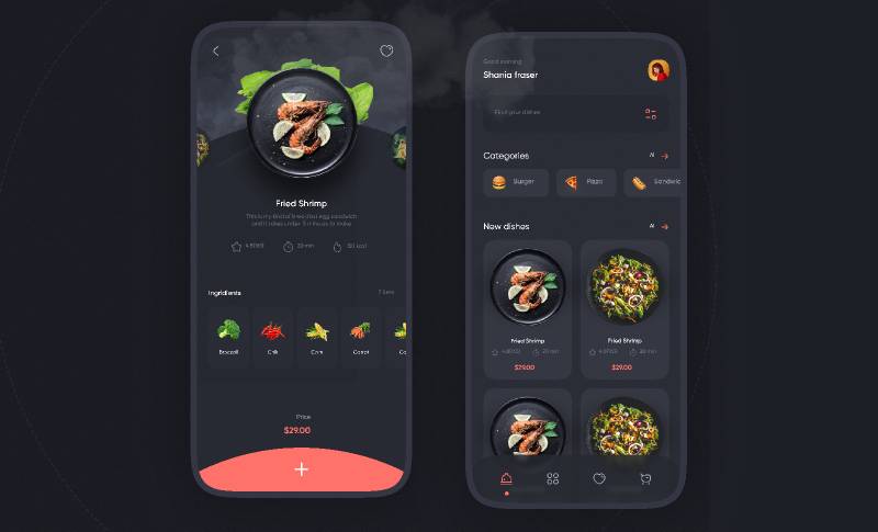 Food app delivery - Mobile App Figma Template | UI4Free