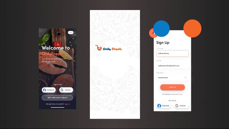 Food Booking App Free Figma Mobile Template | UI4Free