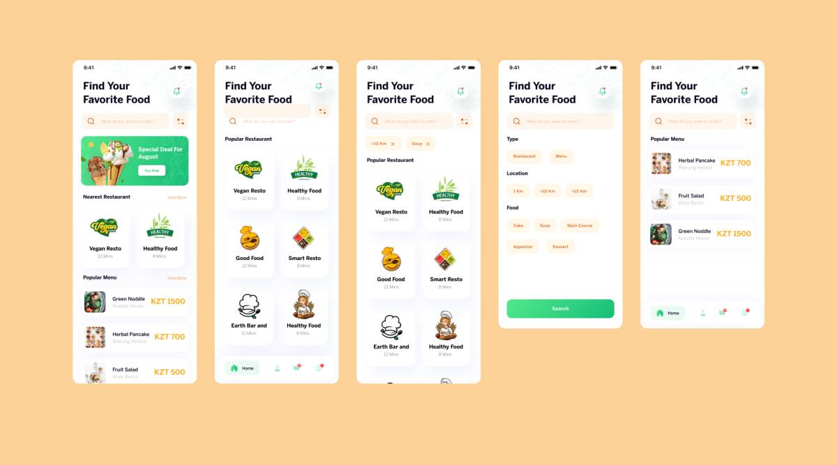 Food Delivery Figma Mobile Template | UI4Free