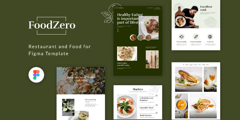 Food for Figma Web Template Figma | UI4Free