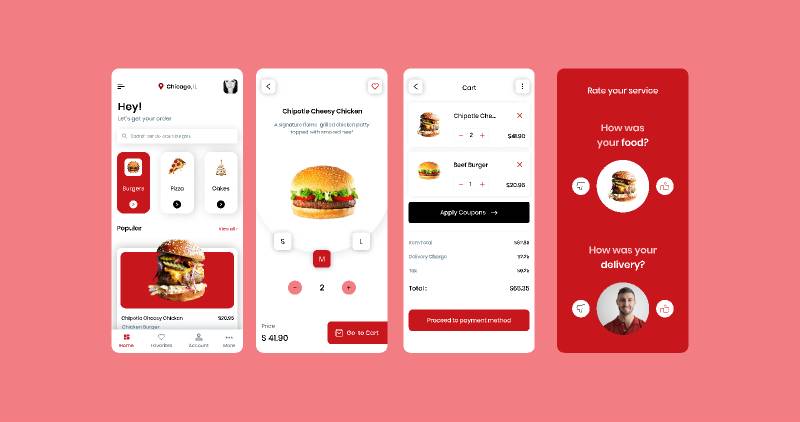 Food Ordering Mobile App Kit Figma Mobile Template | UI4Free