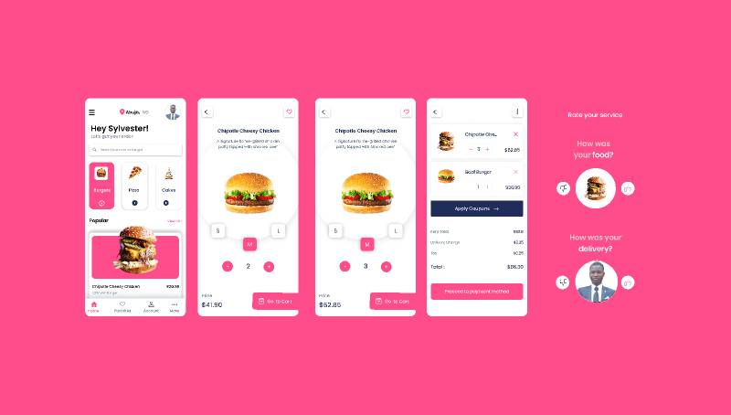 Food Ordering Mobile App Kit | UI4Free