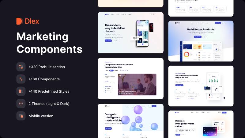 Free - Marketing Components Figma design system | UI4Free