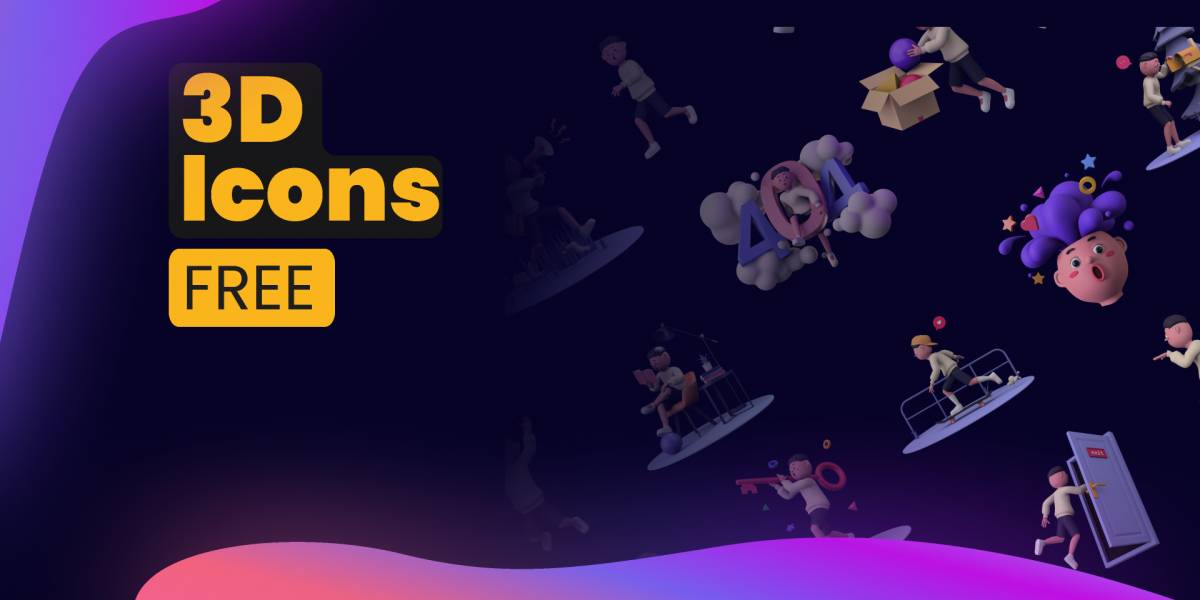 Free +1000 3D Illustrations , Icons, Logos Figma free | UI4Free