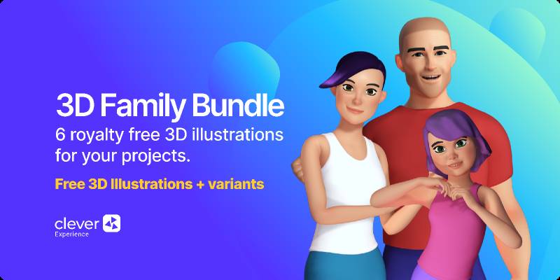 Free 3d Humans characters (figma template) | UI4Free