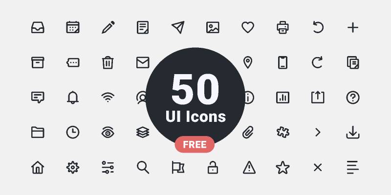 Free 50+ Icons for Figma (UI Primitive Icons) | UI4Free
