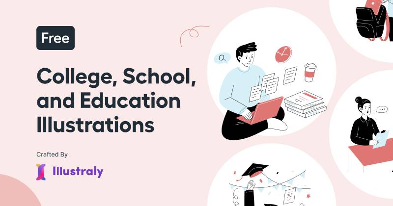 Free College & Education Illustration Figma Template - Ui4free.com