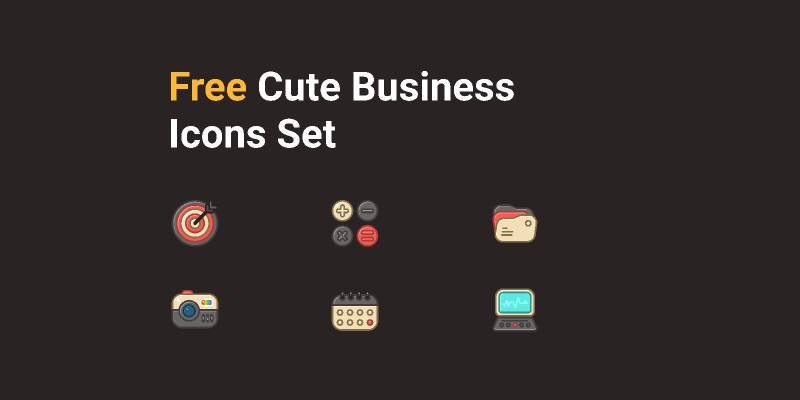 Free Cute Business Icons Figma Template | UI4Free