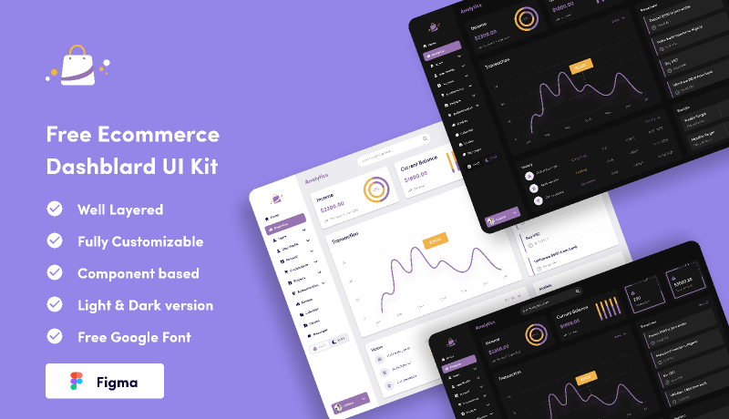 Free Dashboard UI Kit Figma Template | UI4Free