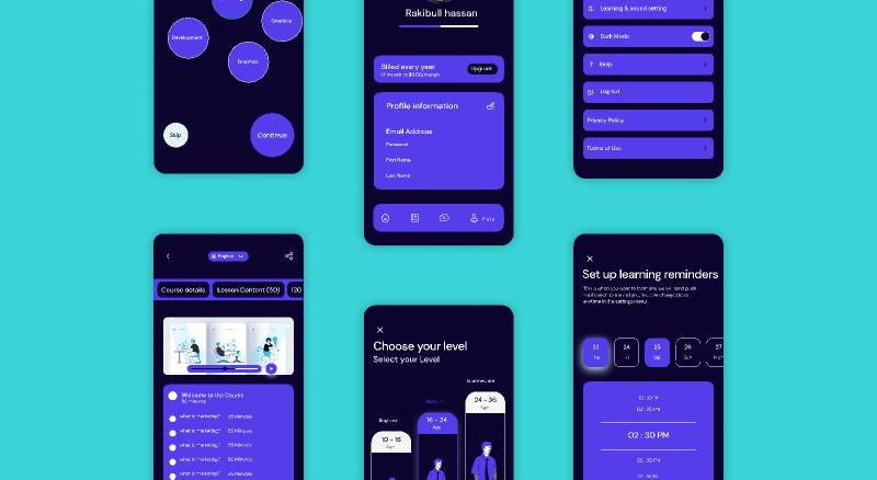 Free Education App Figma Template | UI4Free