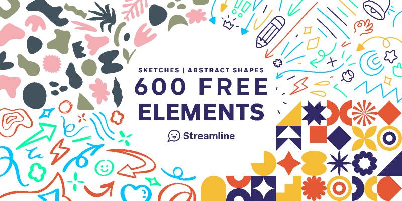 Free Elements (Shapes, Sketches) Figma Template | UI4Free