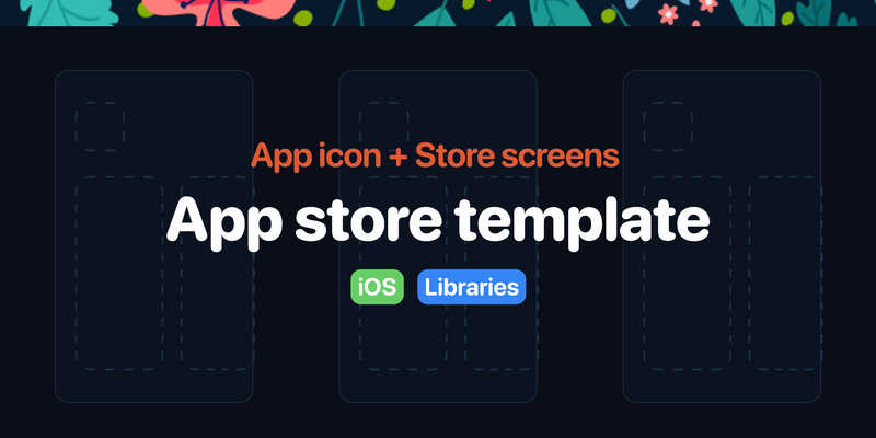 Free figma App store template - App icon & Store screens | UI4Free