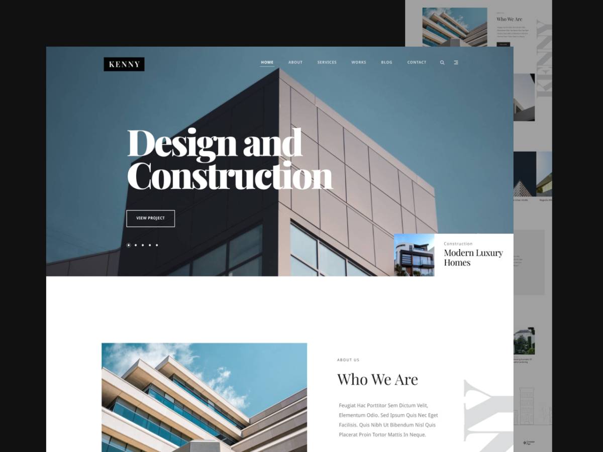 Free Figma Design Template for Architects | UI4Free