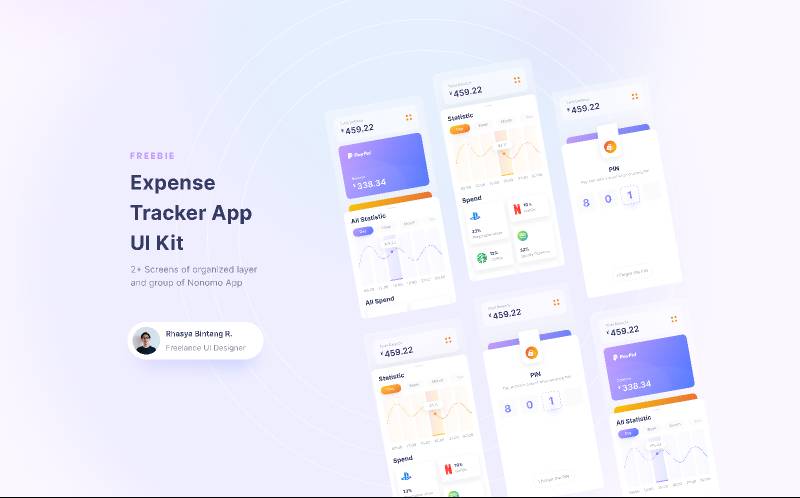 Free Figma Expense Tracker Mobile App Template | UI4Free