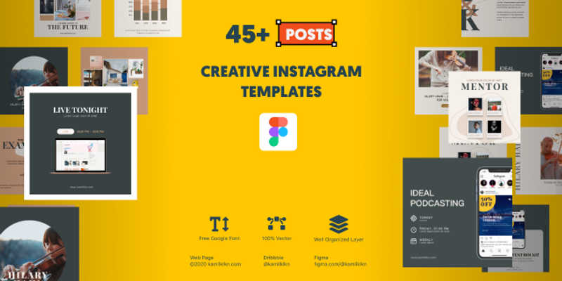 Download Instagram Post Template Figma Free Ui4free