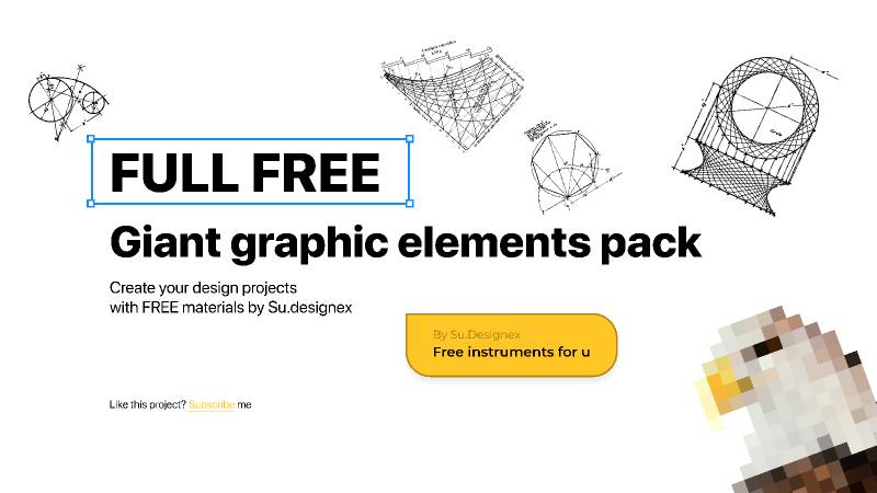 FREE Graphic elements big pack Figma Illustration | UI4Free