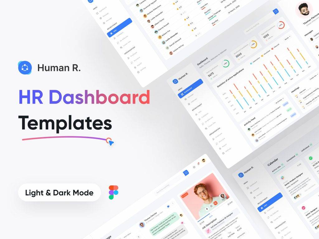 Free HR Management Dashboard UI Kit | UI4Free