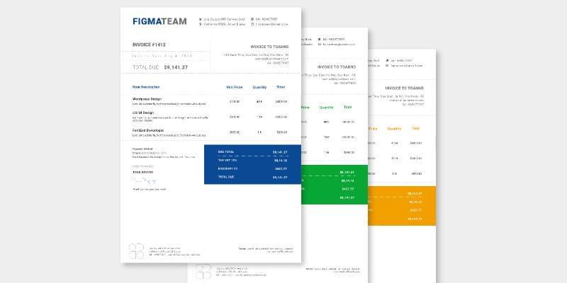 Free Invoice template 2 | UI4Free