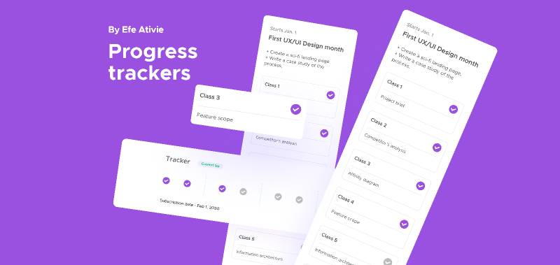 Free Progress trackers template | UI4Free