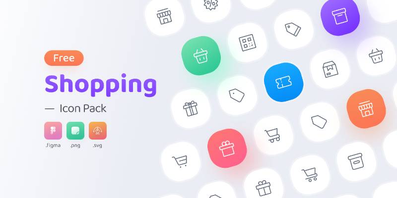 Free Shopping Icon Pack Figma free | UI4Free