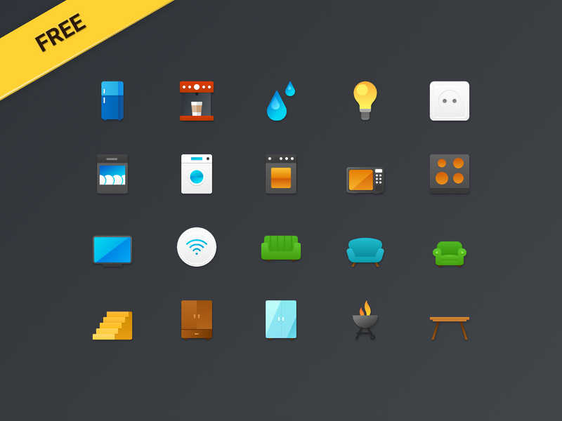 Free Smart Home Figma Icons - Ui4free.com