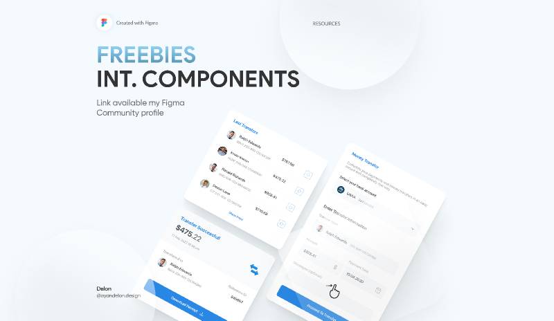 Freebies Int. Components Figma Template | UI4Free