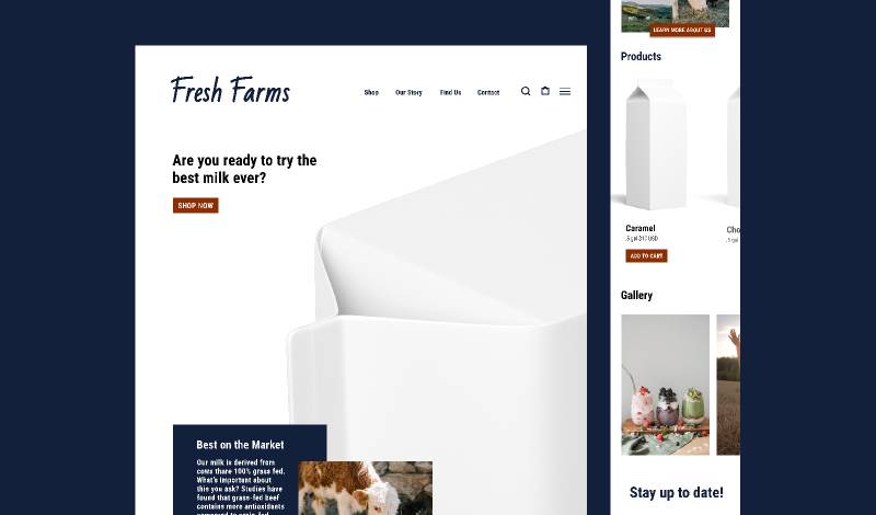 Fresh Farms Figma Website Template | UI4Free