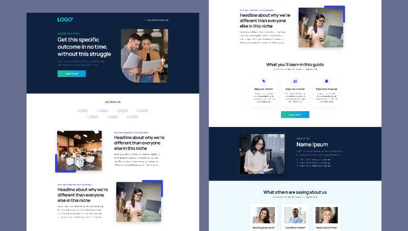 Funnel Blocks System Figma Template | UI4Free