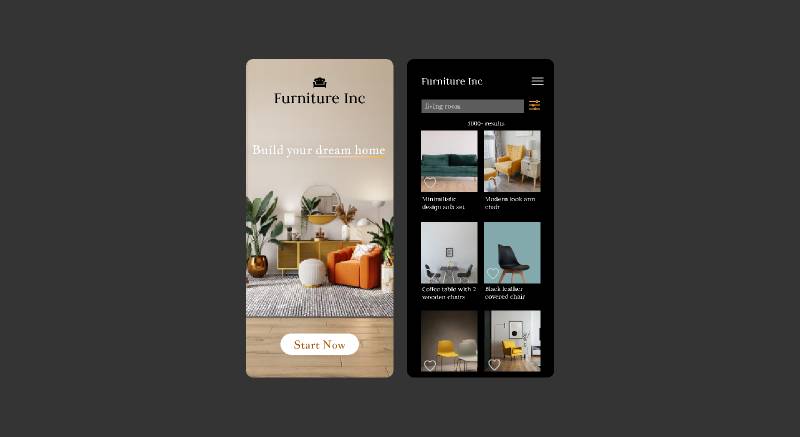 Furniture app design figma mobile template | UI4Free