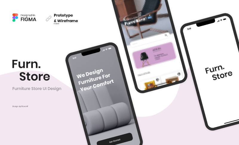 Furniture App UI Design - Minimal Design Figma Free Resource | UI4Free