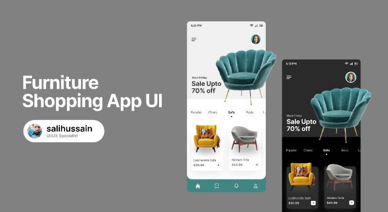 Furniture Shopping App UI Figma Template | UI4Free