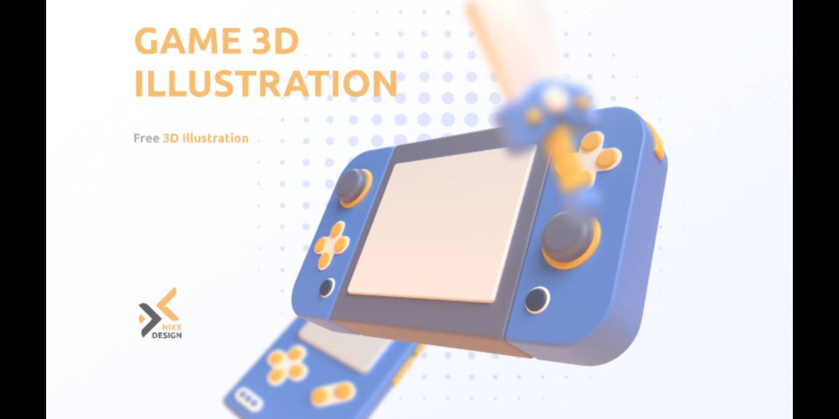 Game 3D Illustration Figma Template | UI4Free