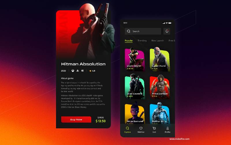 Game Store App Figma Mobile Concept | UI4Free