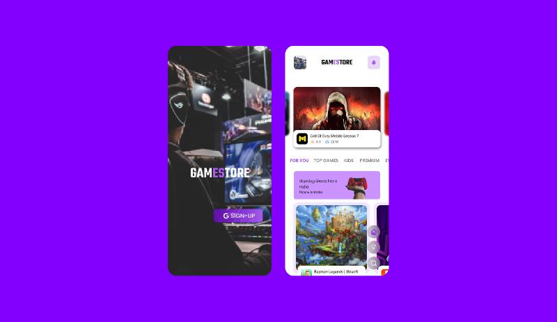 Games Store Figma Mobile App Concept | UI4Free Games Store Figma Mobile App Concept | UI4Free