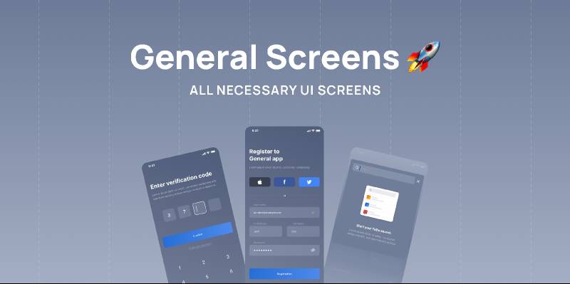 General Screens - Figma UI Kit | UI4Free