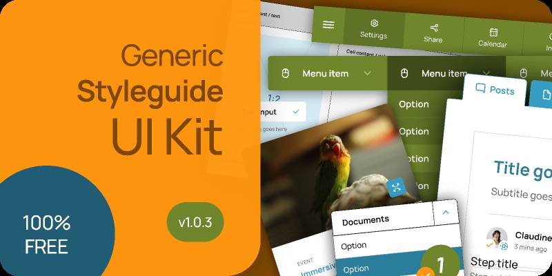 Generic styleguide + UI kit | UI4Free