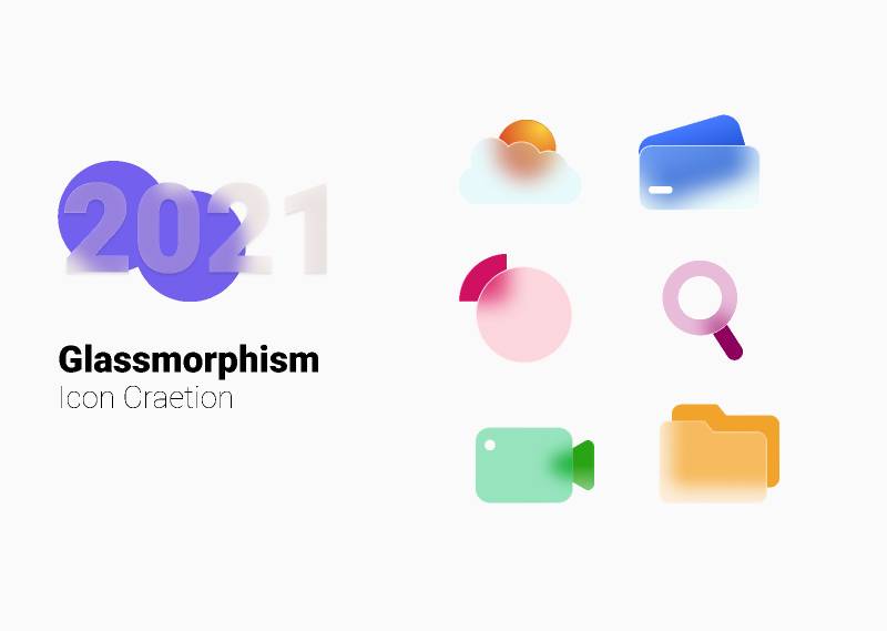 Glassmorph Icon figma free | UI4Free