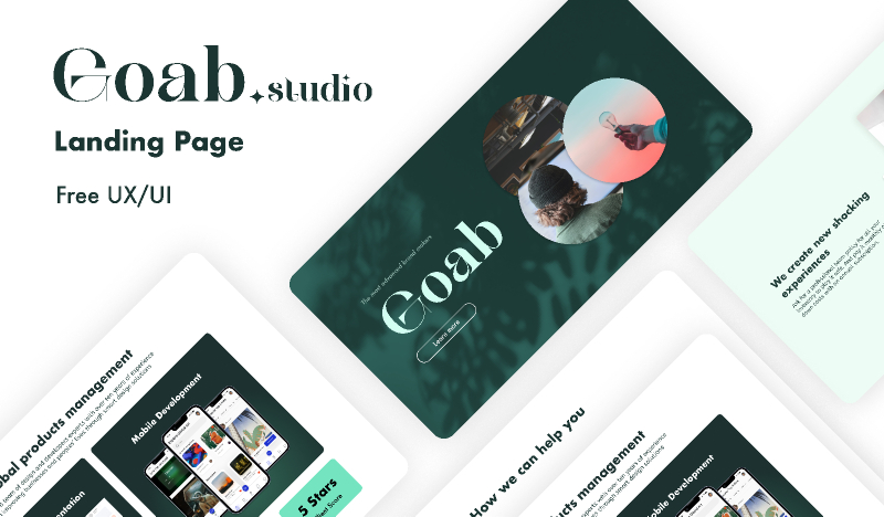Goab Digital Agency Landing Page Figma Free Download | UI4Free