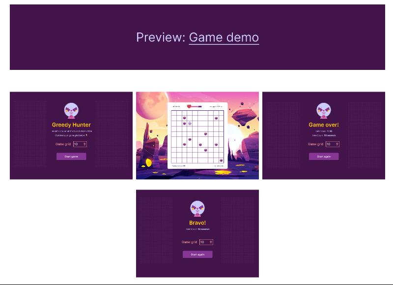 Greedy Hunter figma game template | UI4Free