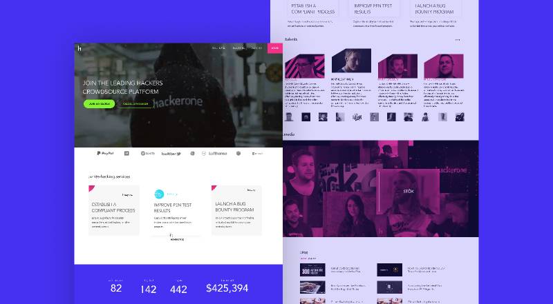 Hackerone Design Proposal Figma Website Template | UI4Free