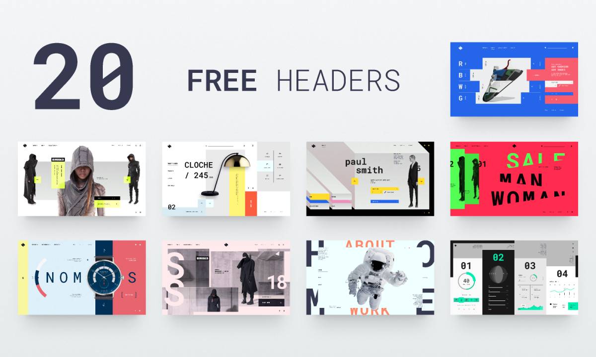 Headerz Figma 20 Free Headers Web Ui Kit Ui4free 