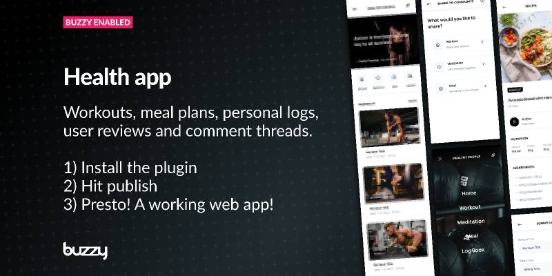 Health app with workouts figma mobile template | UI4Free