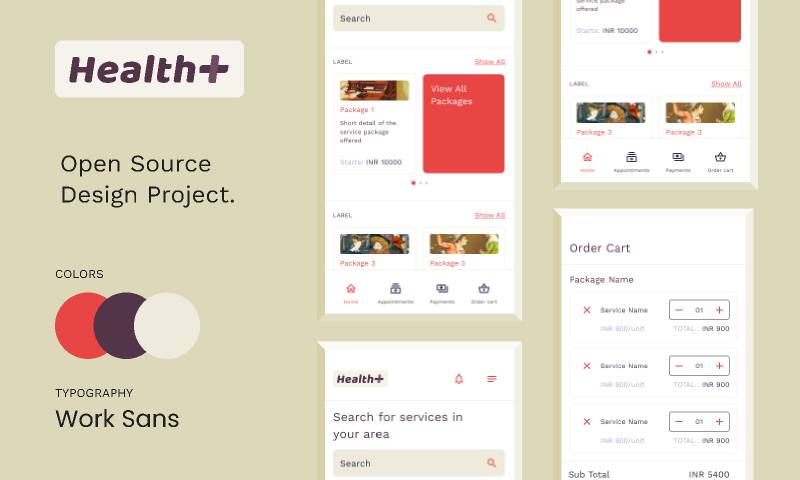 Health + Figma Mobile Template | UI4Free