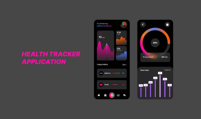 Health Tracker - Figma Free Mobile Template | UI4Free