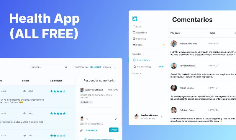 Health Web App Figma Template | UI4Free
