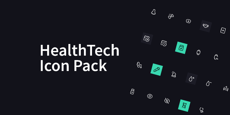 HealthTech Icon Pack Figma Template | UI4Free